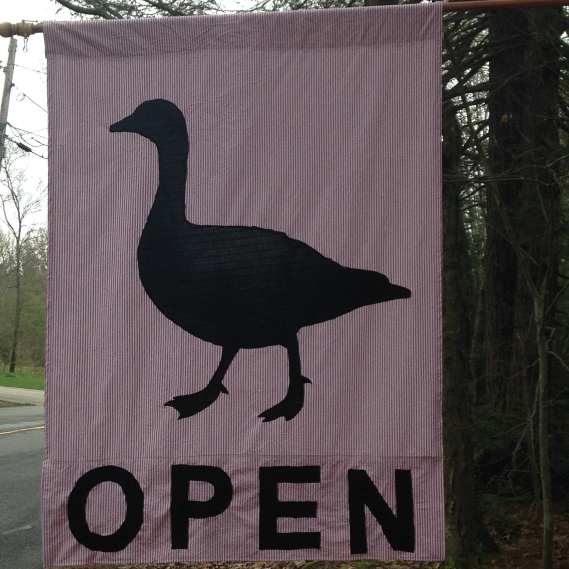 Black Goose OPEN Flag - Etsy