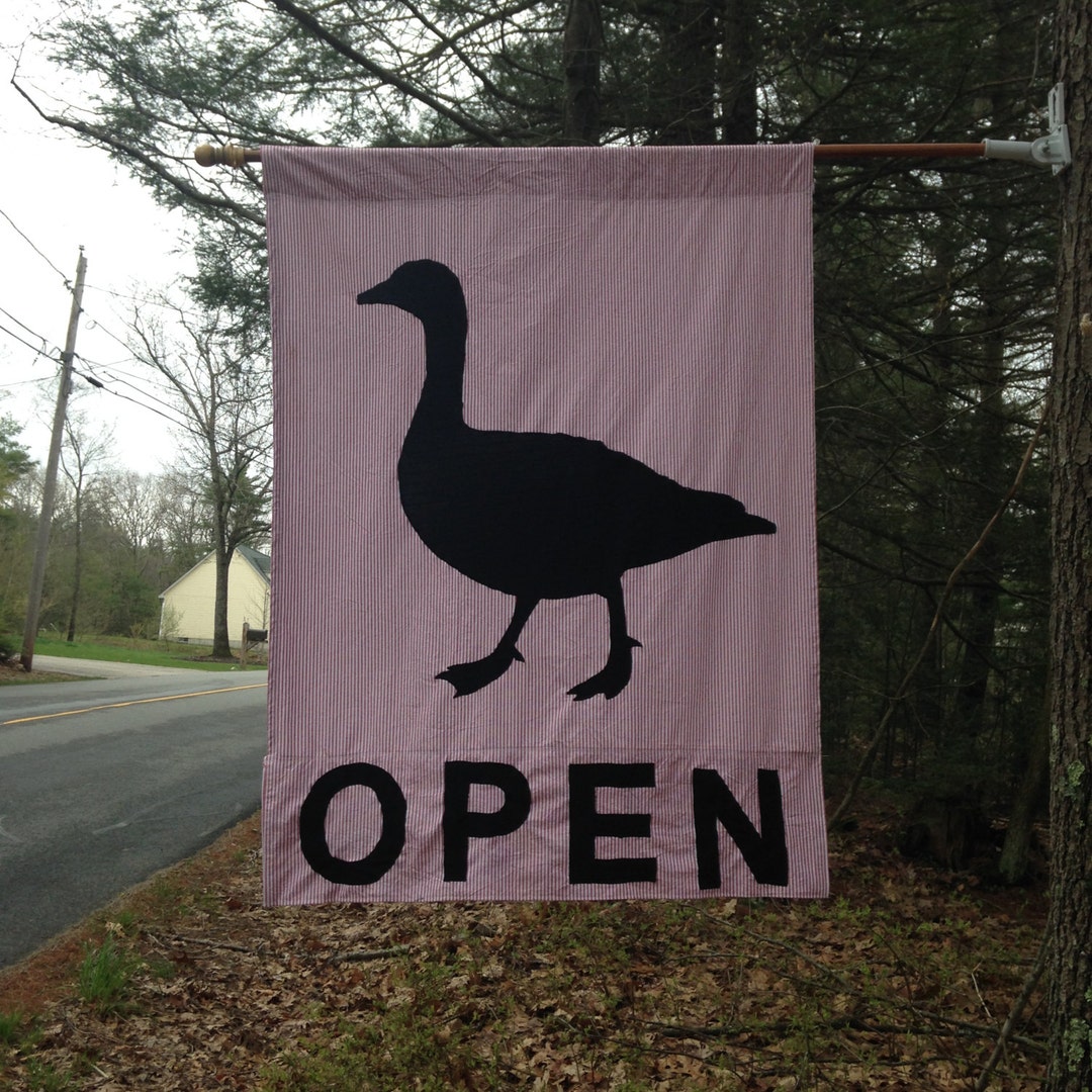 Black Goose OPEN Flag - Etsy