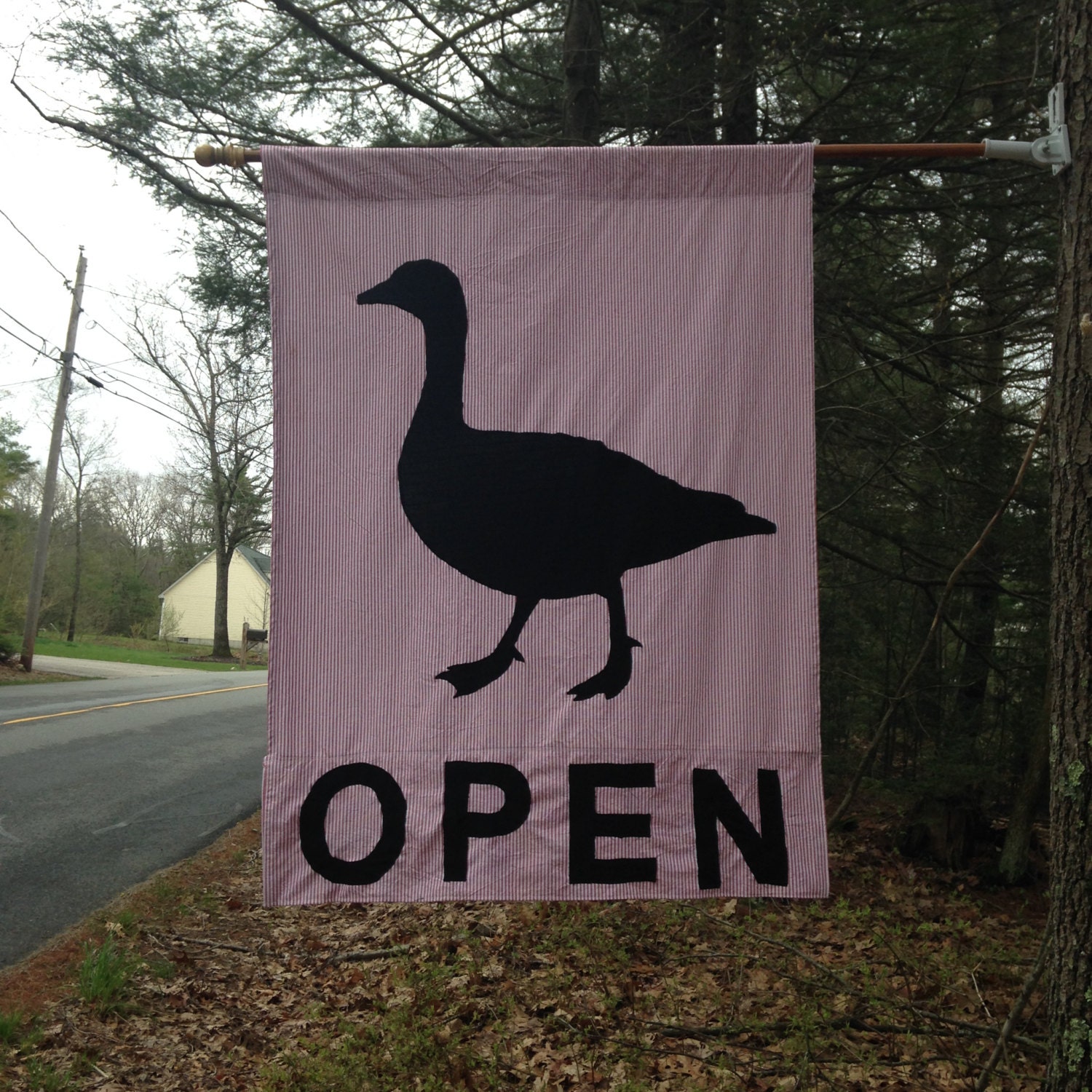 Black Goose OPEN Flag - Etsy