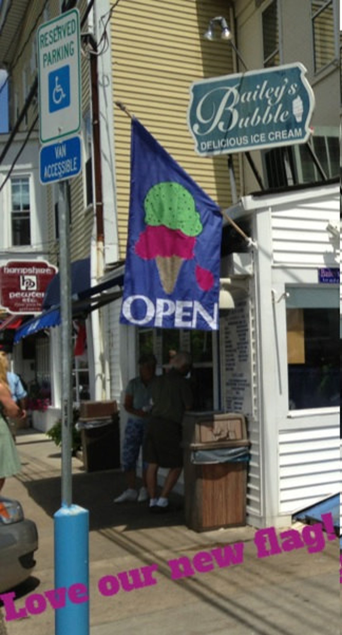 Angled Multi Colored Ice Cream Cone Flag, Cotton Canvas Blend , Appox ...