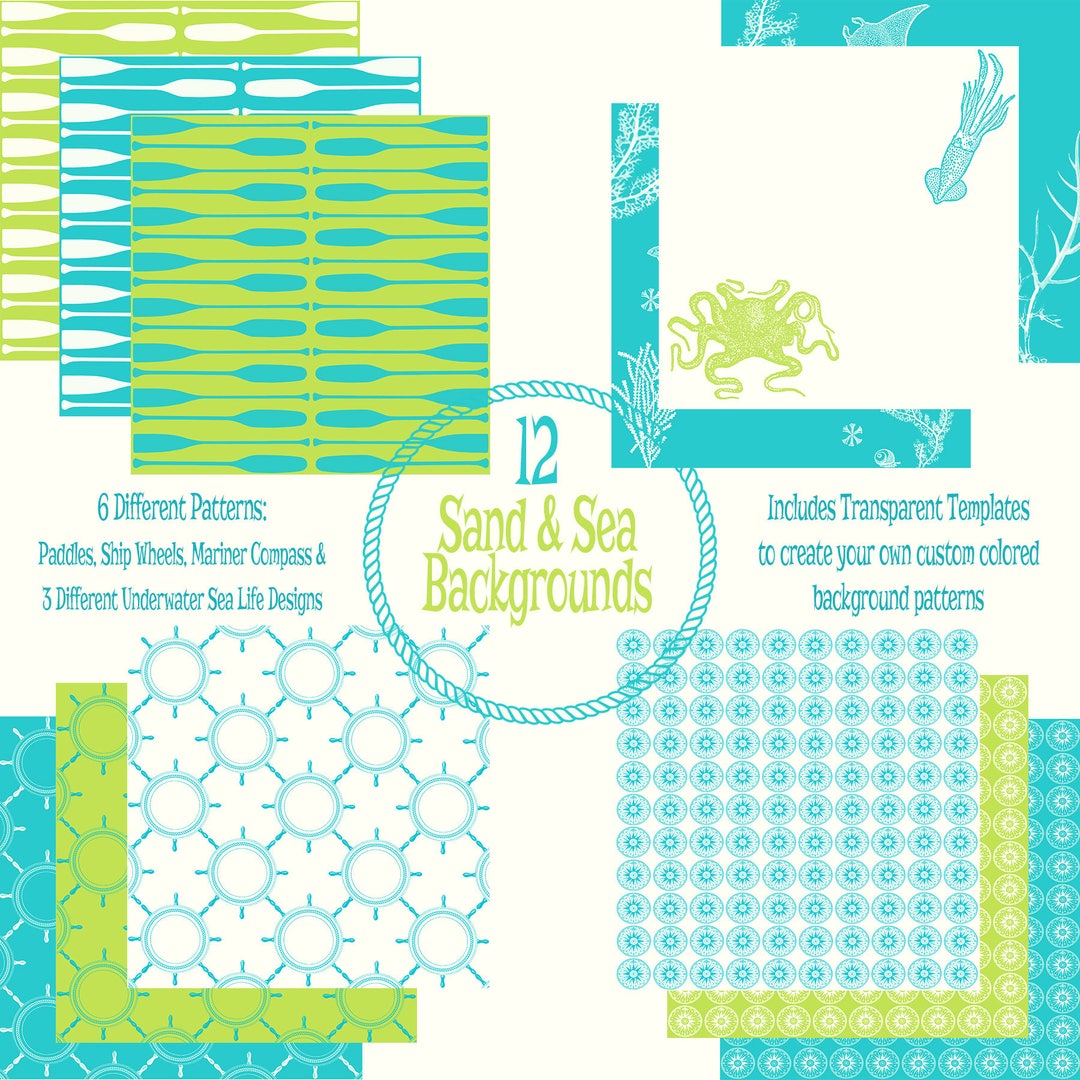 Sand & Sea Background Papers Collection and Design Templates ...