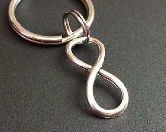 Infinity Charm Keychain, Eternity Keyring, Love Keychain, Anniversary ...
