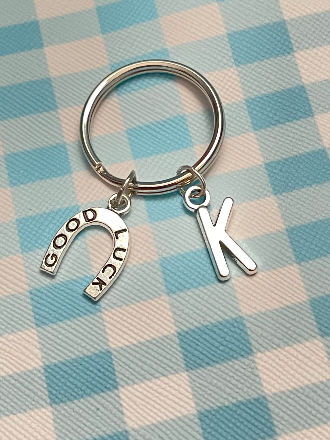 Good Luck Charm Keychain, Personalized Initials Keychain ,gift Keychain ...