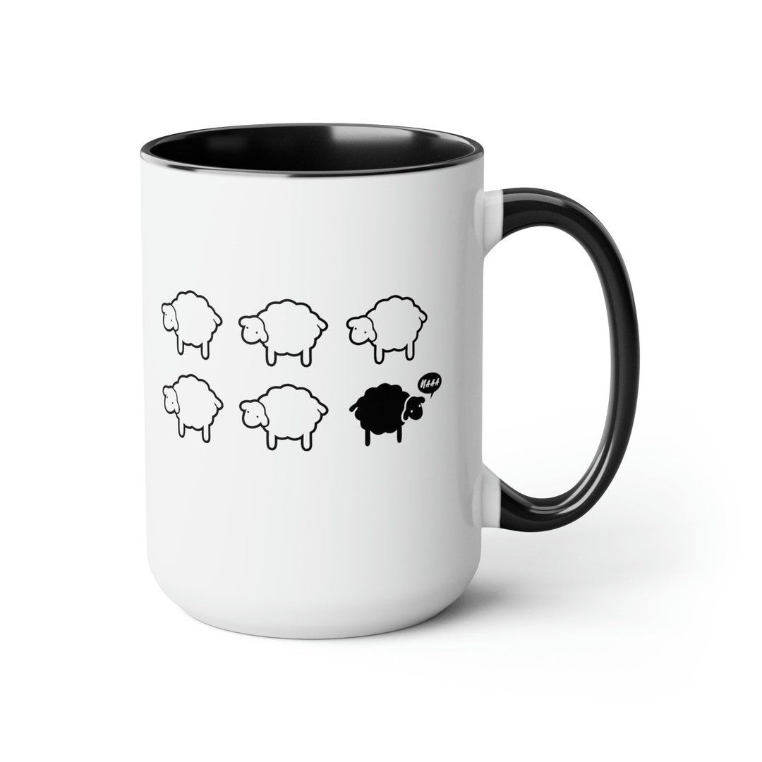 BLACK SHEEP MUG, Gift for the Black Sheep of the Family, Minimal Sheep ...