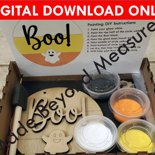 DIGITAL Halloween Boo Painting Kit File Download SVG Laser - Etsy