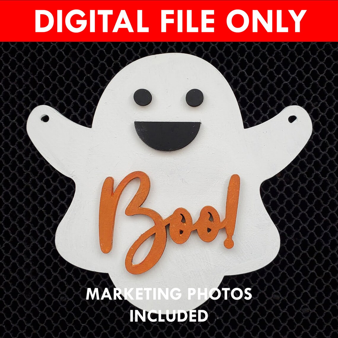 DIGITAL Ghost Boo Kit File Download SVG Laser Cutter or CNC - Etsy