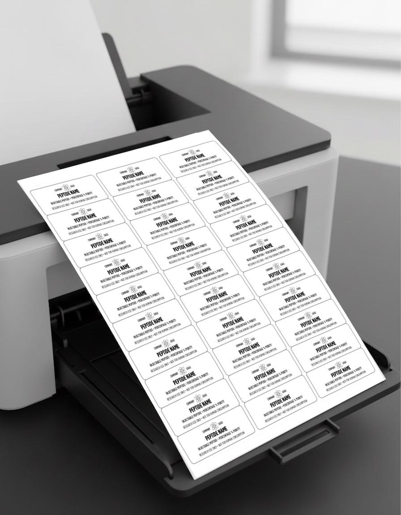 Print Editable Peptide Vial Labels Using Avery Address Labels | Pro ...