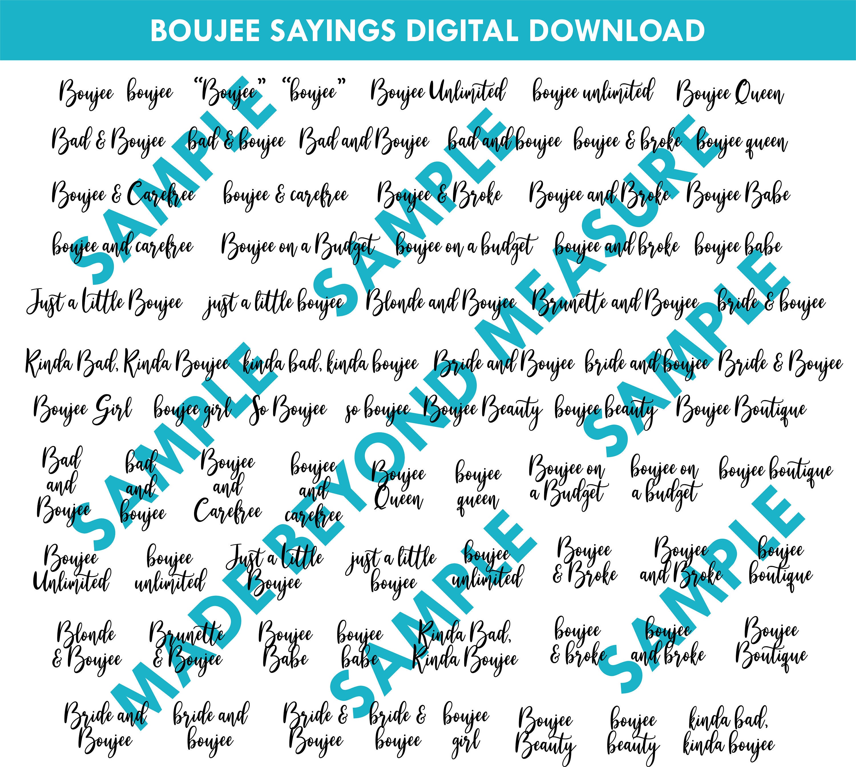 Boujee Sayings DIGITAL Download Only Quotes - Etsy