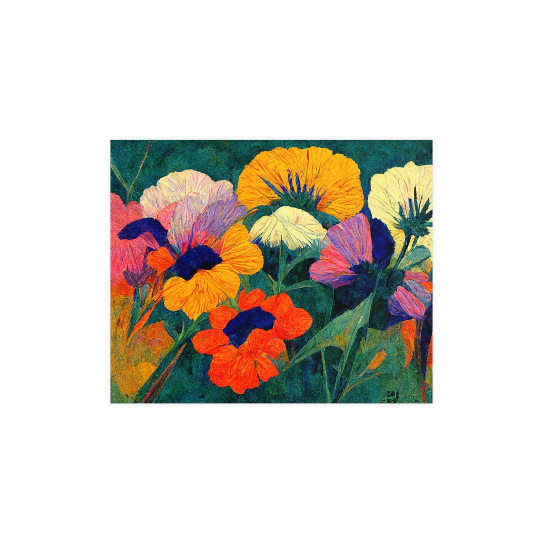Fauvism Inspired Bold Colorful Wild Flowers Painting - Etsy