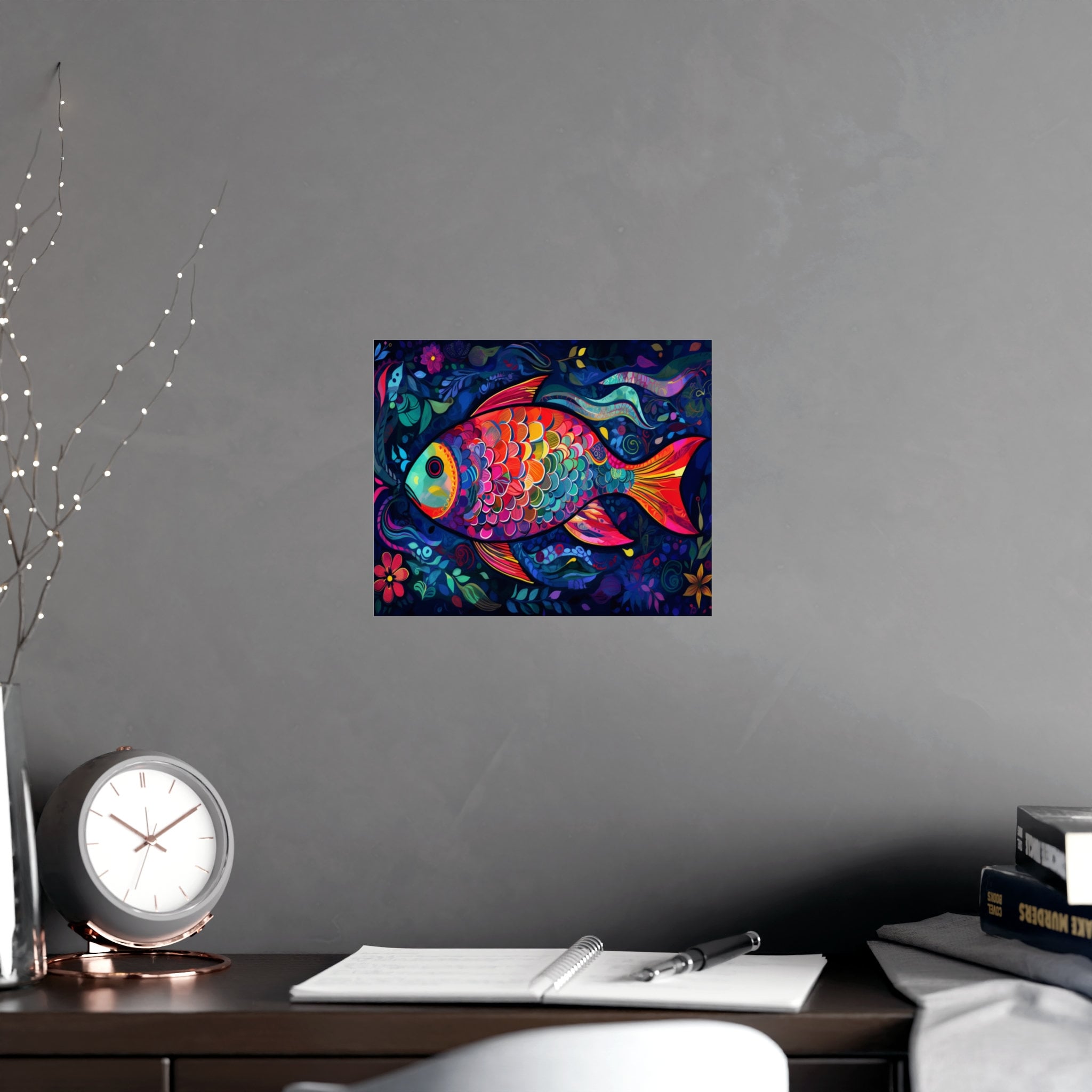 Wild Rainbow Fish Wall Art Painting - Etsy