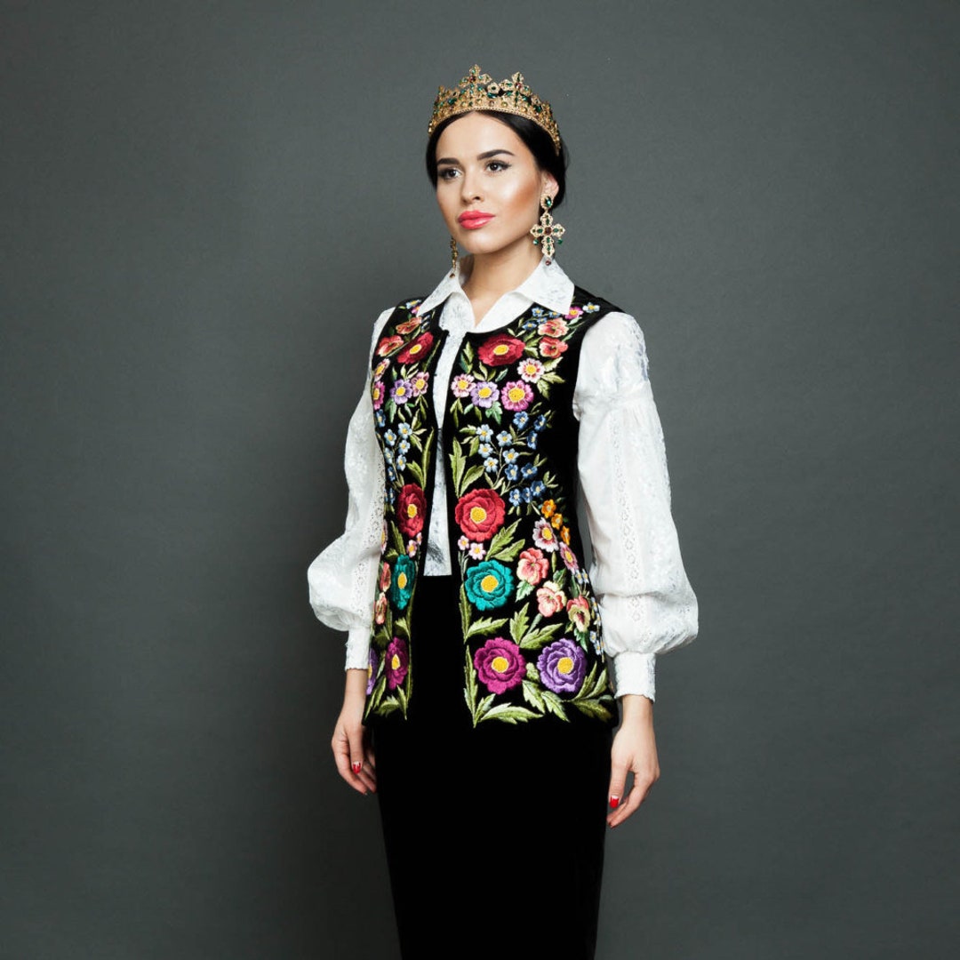 Velvet Vest, Embroidered Vest, Suede Vest, Ethnic Vest, Long Vest ...