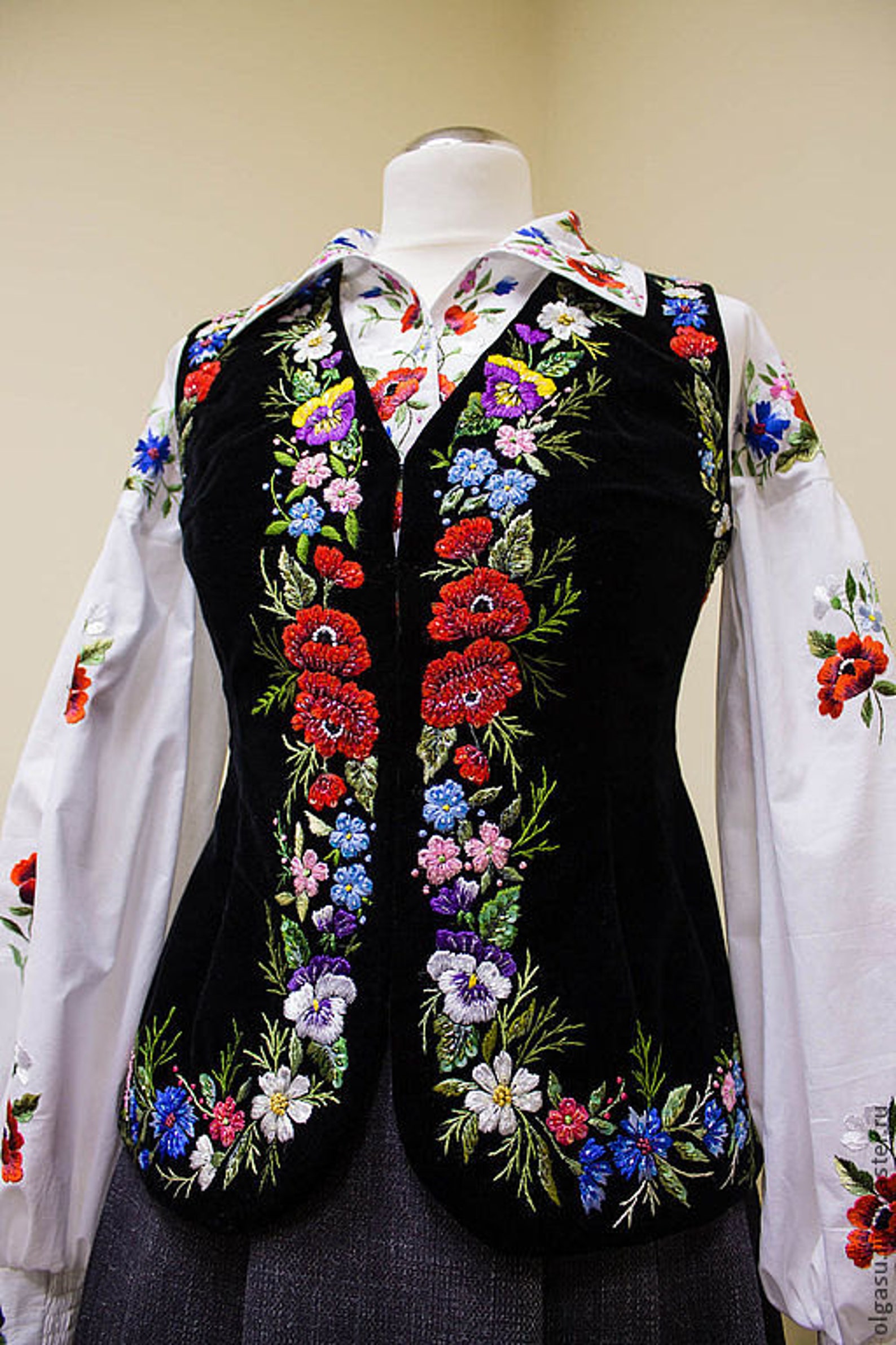 Embroidered Vest Black Vest Velvet Vest Formal Vest Boho | Etsy