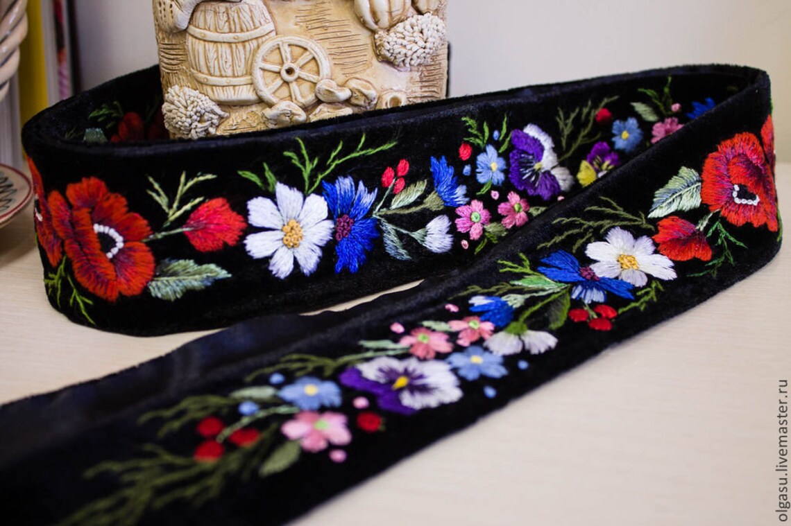 Embroidered Belt Festival Belt Belt Custom Belt Waist - Etsy