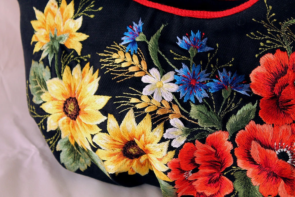 Embroidered bag shoulder bag floral bag boho bag ethnic | Etsy