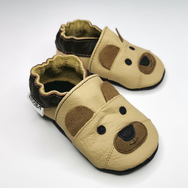 Teddy Bear Shoes Leather Baby Shoes Toddler Shoes Baby | Etsy