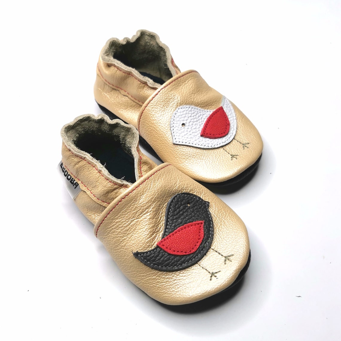 Pink Baby Shoes Little Birds Booties Soft Sole Baby Shoes | Etsy