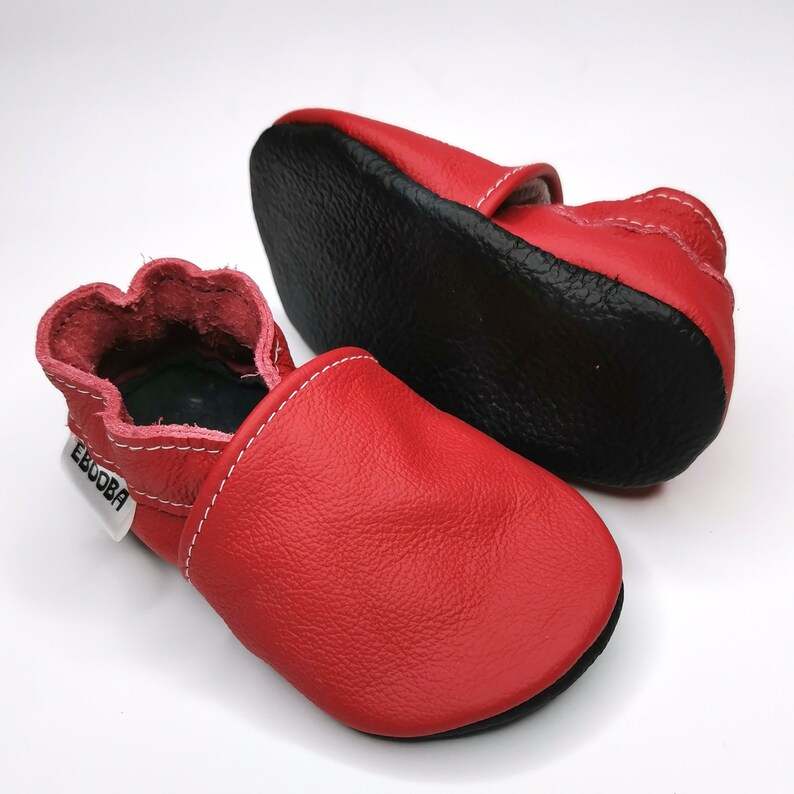 Kids' Slippers, Red Baby Shoes, Toddler Leather Shoes, Ebooba, Leather ...