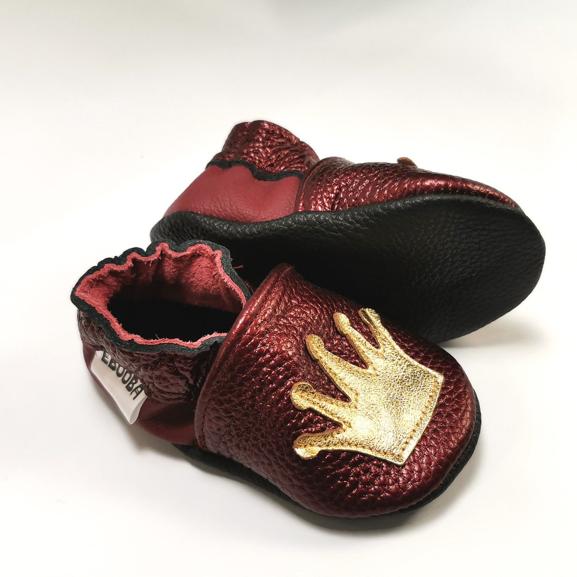 Kitty Baby Shoes Gray Baby Slippers Baby Moccs Leather Baby | Etsy