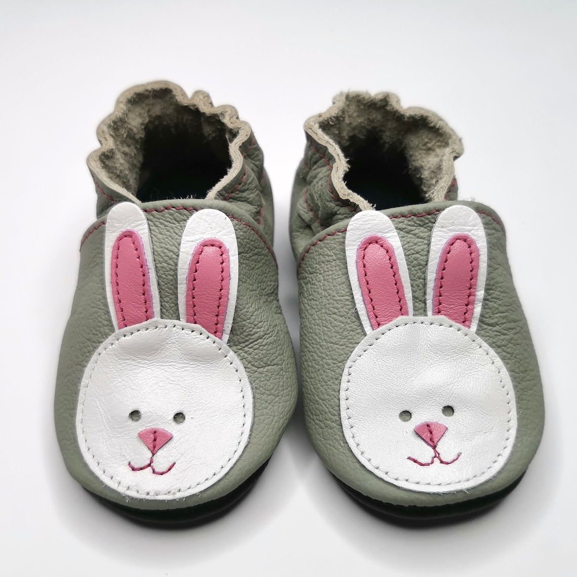 Bunny Baby Shoes Gray Baby Shoes Rabbit Baby Shoes Toddler | Etsy