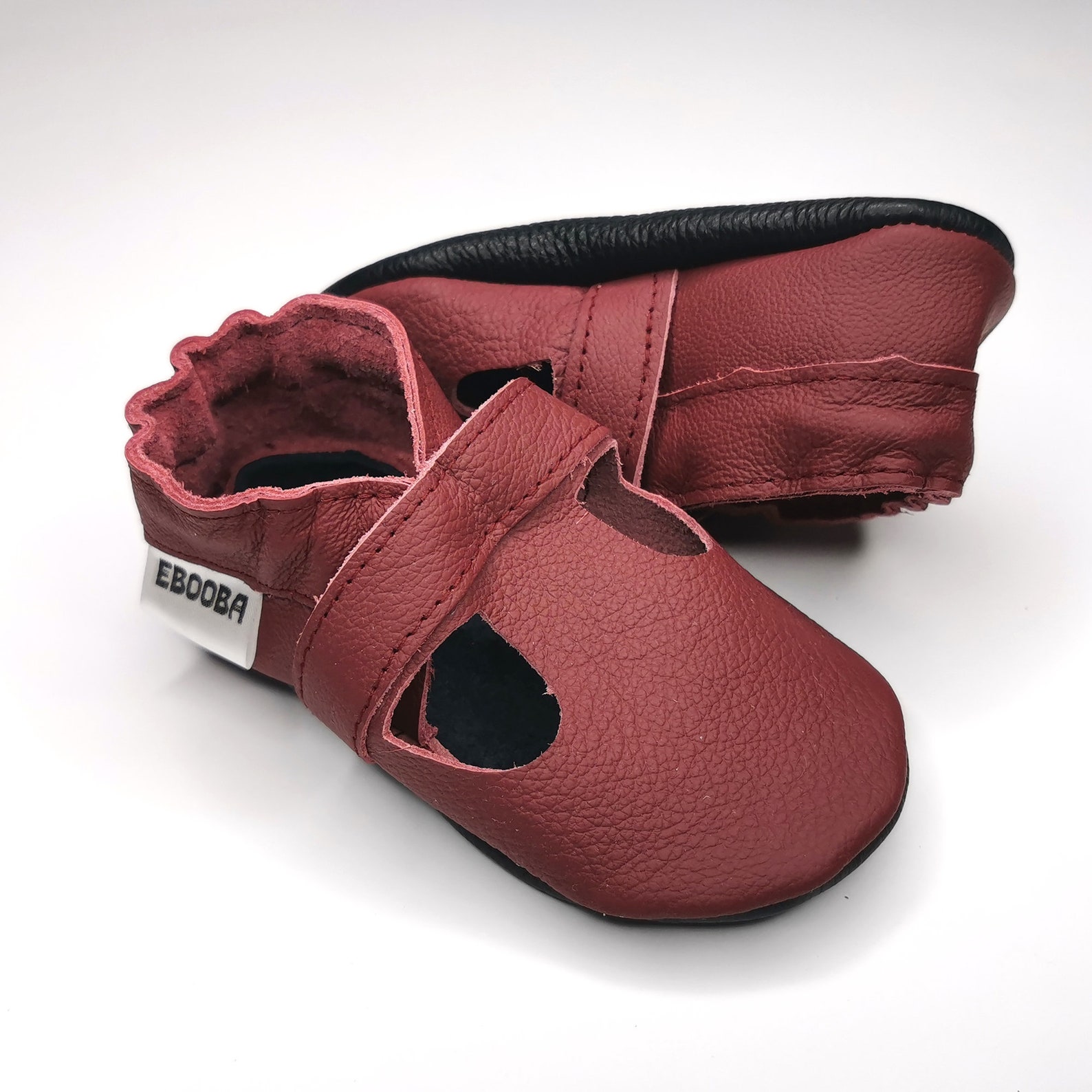 Baby Shoes Red Toddler Sandals Ebooba Leather Baby Shoes | Etsy