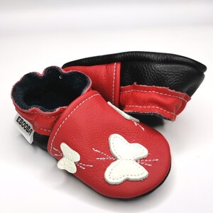 Red Baby Shoes, Soft Sole Baby Shoes Leather, Infant Shoes, Baby ...