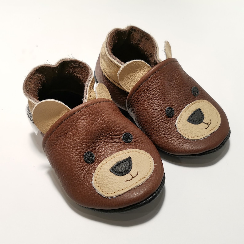 Panda Baby Shoes, Baby Booties, Leather Baby Shoes, Animals Shoes ...