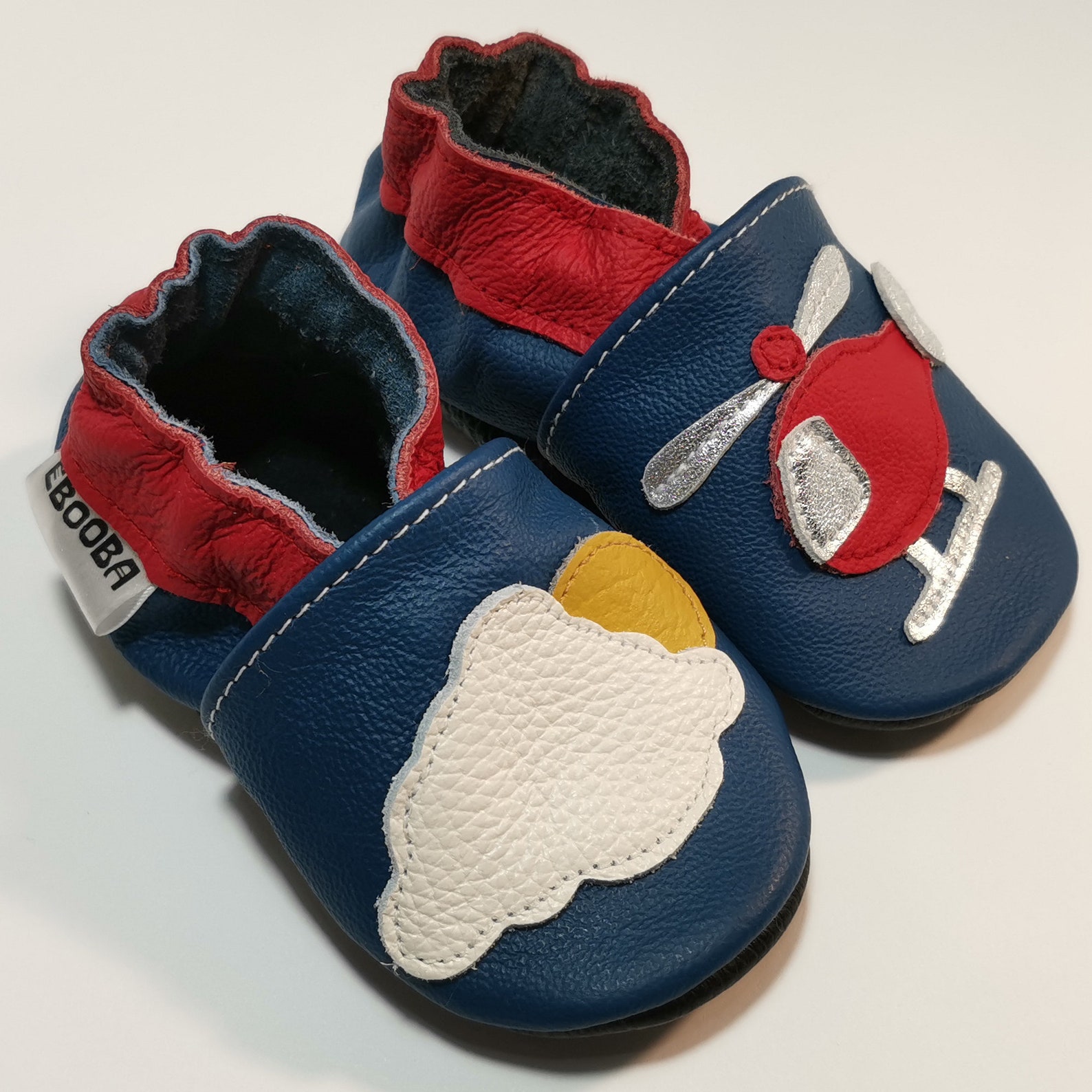 Train Baby Shoes, Red Locomotive Baby Shoes, Blue Baby Moccasins, Baby ...