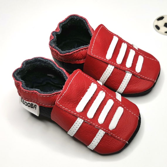 Red Baby Shoes Baby Sneakers Ebooba Leather Baby Booties | Etsy