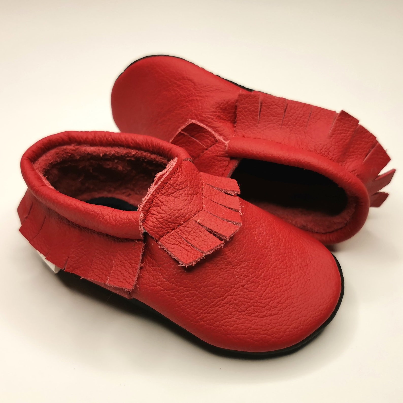 Brown baby moccasins Baby moccasins Baby slippers with | Etsy