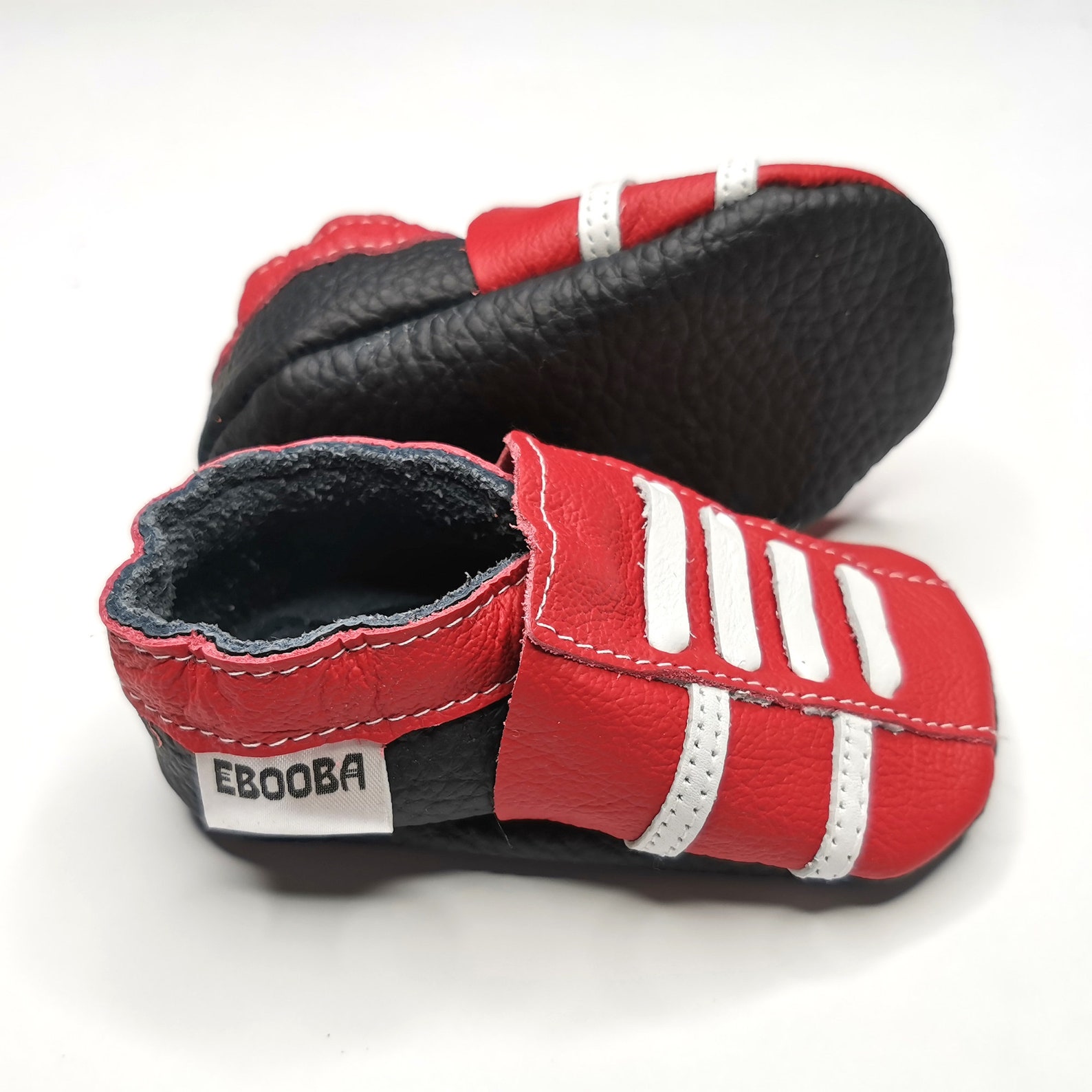 Red Baby Shoes Baby Sneakers Ebooba Leather Baby Booties | Etsy