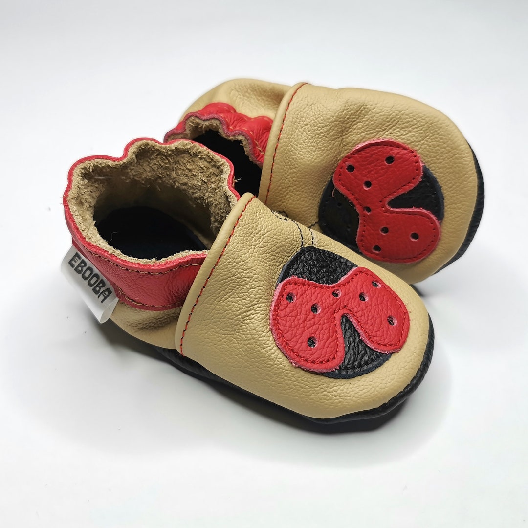 Ladybug Baby Shoes, Ebooba, Soft Sole Shoes, Baby Moccasins, Crib Shoes ...