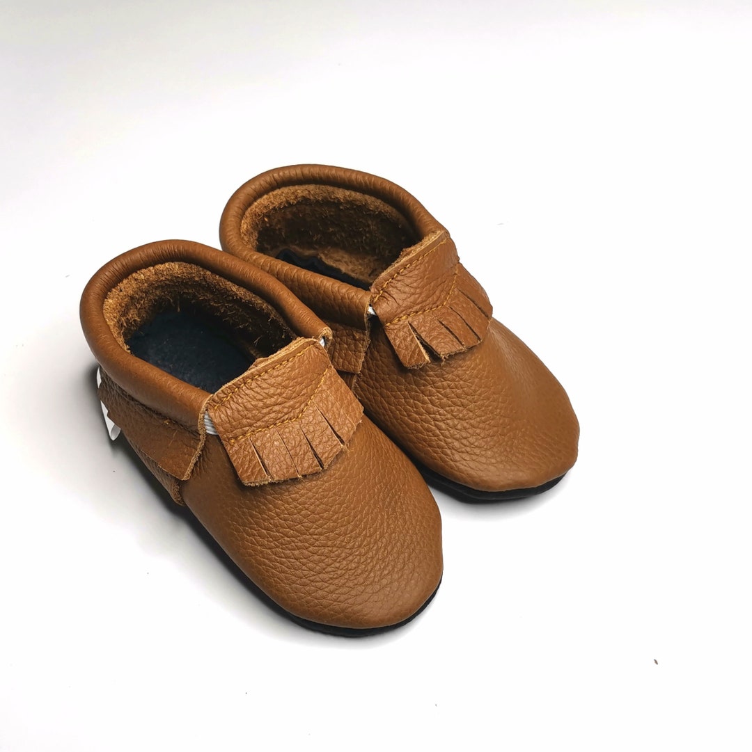 Ginger Baby Moccasins, Baby Moccs, Fringe Baby Shoes, 100% Leather Baby ...