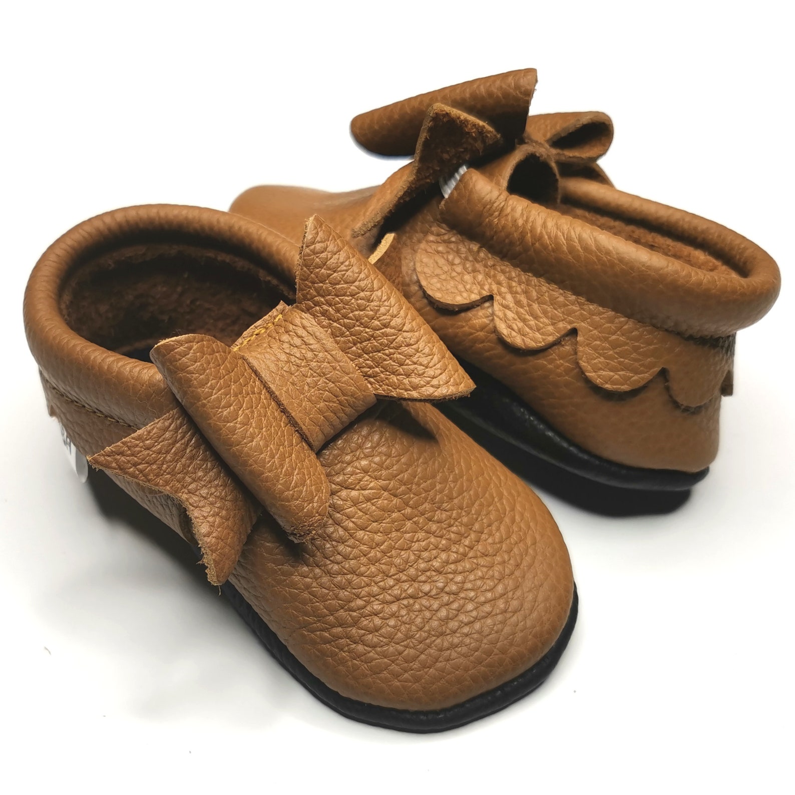 Red Baby Moccs Girls' Shoes Leather Baby Shoes Bow Baby | Etsy