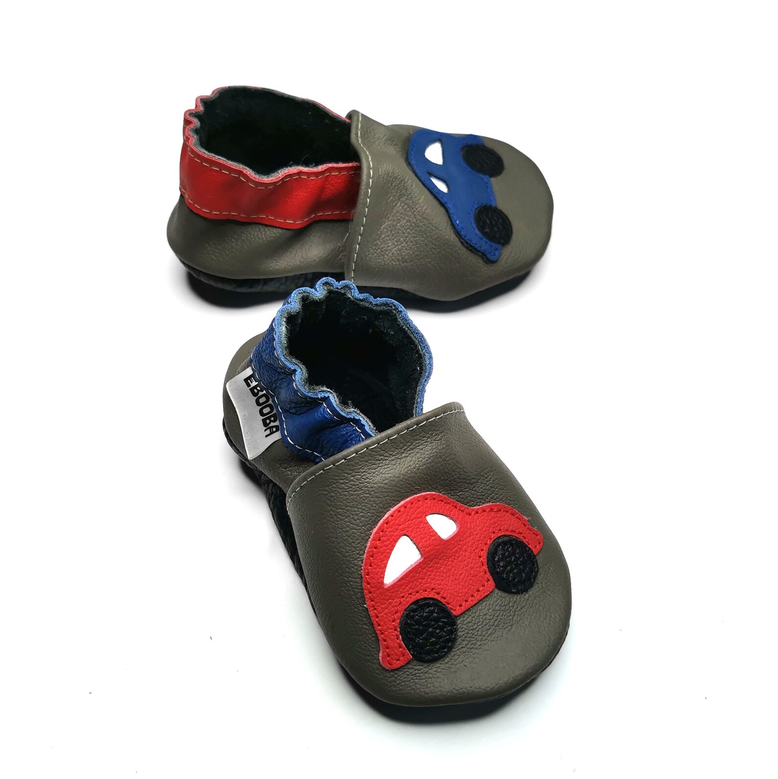 Train Baby Shoes, Red Locomotive Baby Shoes, Blue Baby Moccasins, Baby ...