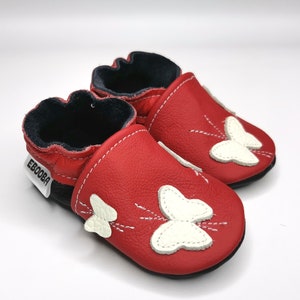 Red Baby Shoes, Soft Sole Baby Shoes Leather, Infant Shoes, Baby ...