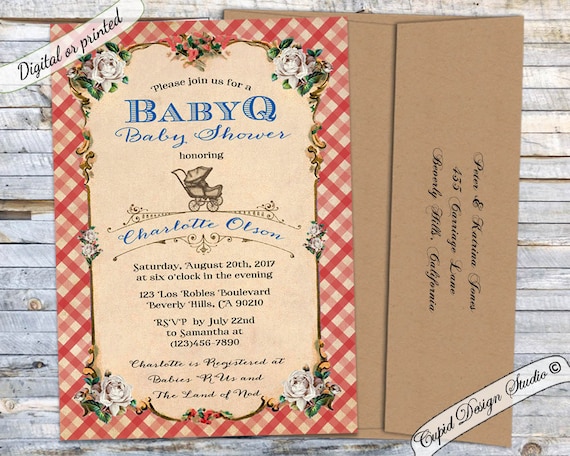 Printable Baby Q Invites