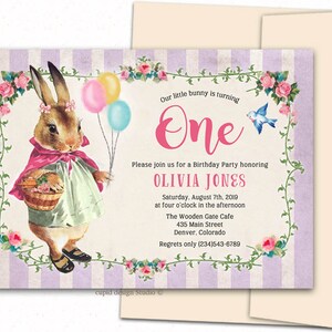 Printable Peter Rabbit Birthday Party Invitations 5x7 - Etsy