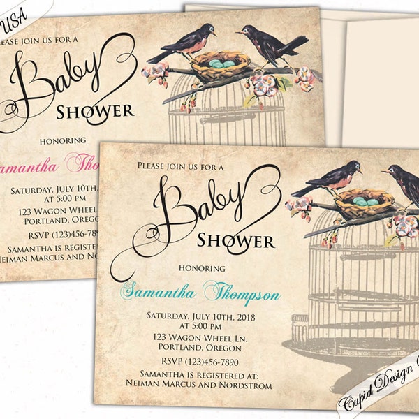 Bird Cage Invitation - Etsy