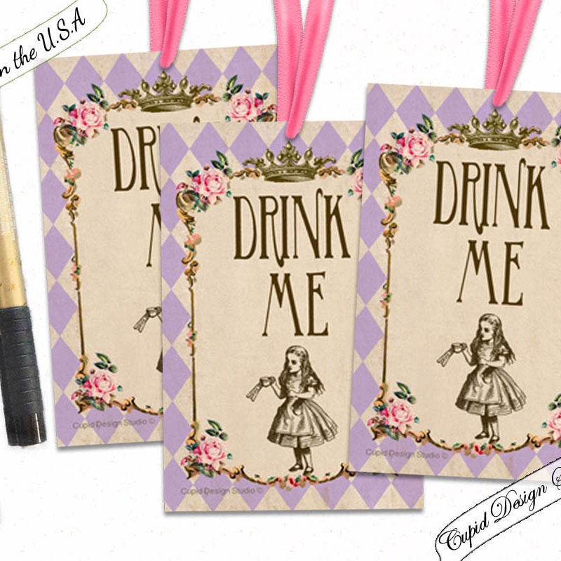 Alice Drink Me Tags - Etsy
