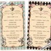 Alice in Wonderland Menu/alice Through the Looking Glass Menu Cards ...
