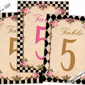 Elegant Table Numbers/royal Table Numbers Gold/unique Table - Etsy