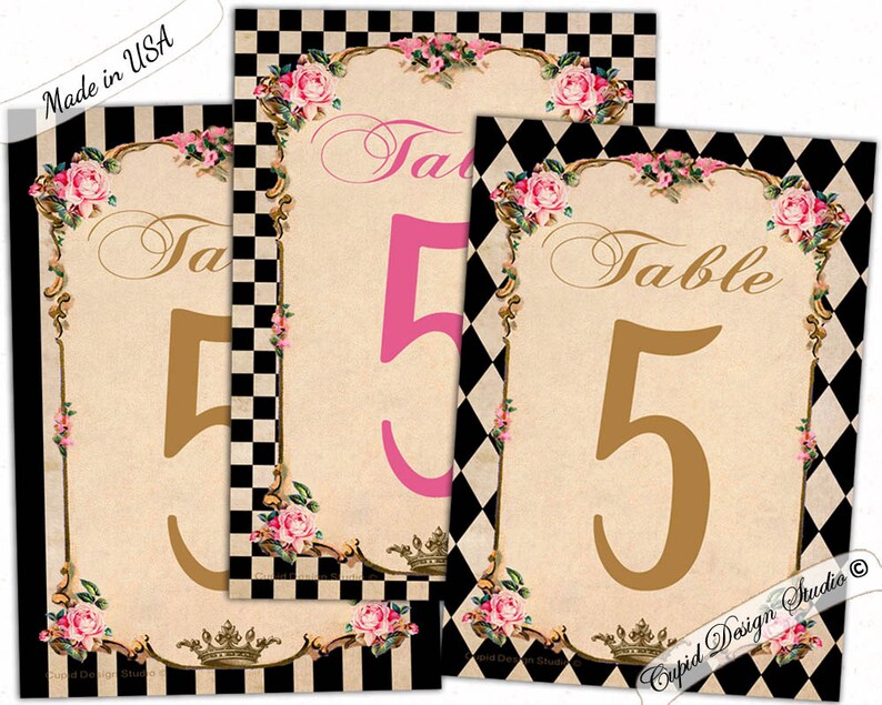 Elegant Table Numbers/royal Table Numbers Gold/unique Table - Etsy