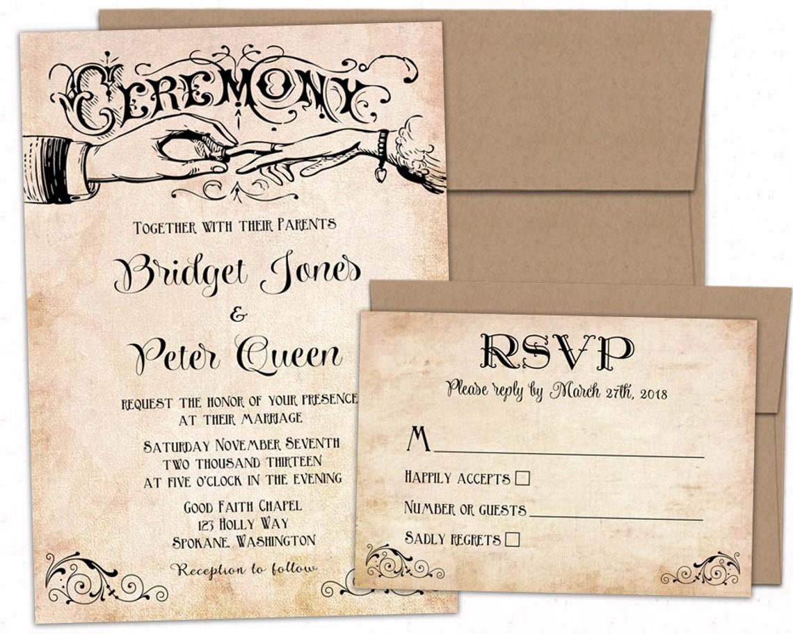 Romantic Wedding Invitations Elegant Wedding Invitations - Etsy