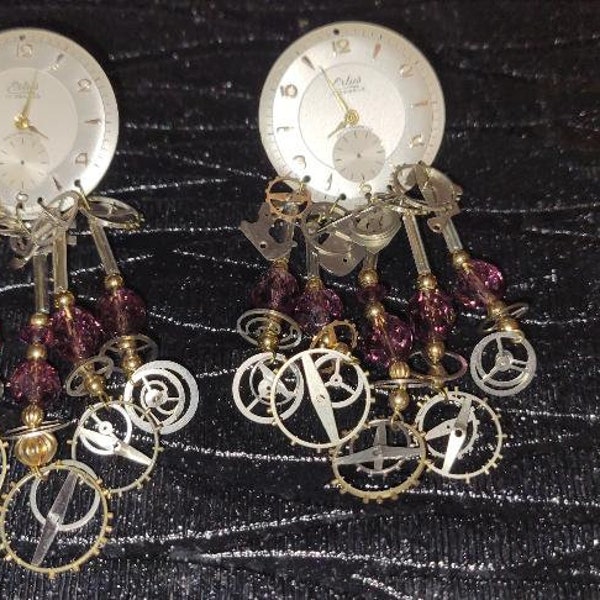 Clock Part Earrings - Etsy