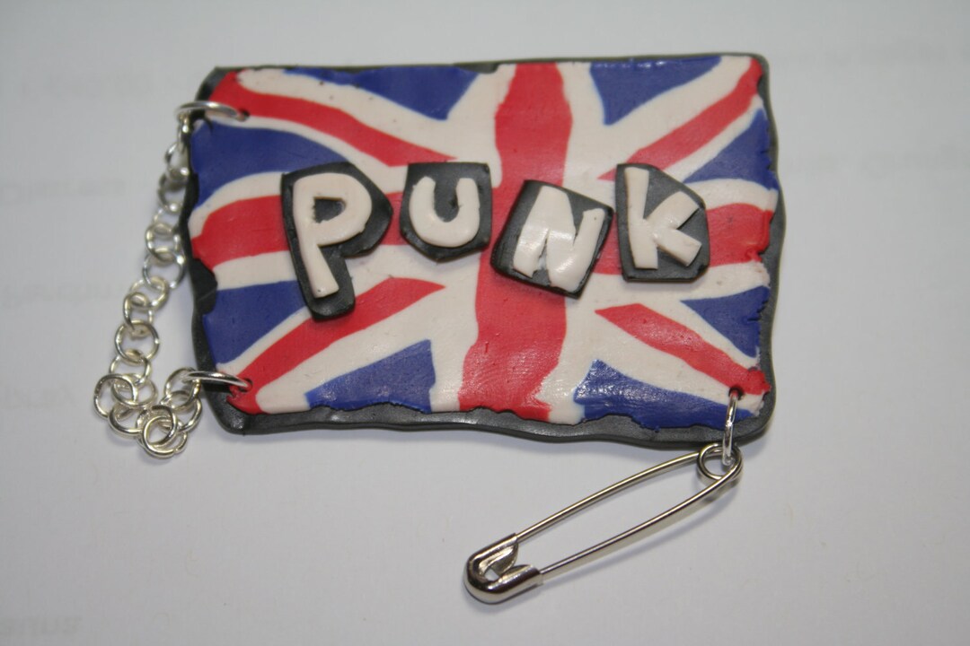 Punk Union Jack Flag Pop Art Badge Brooch - Etsy