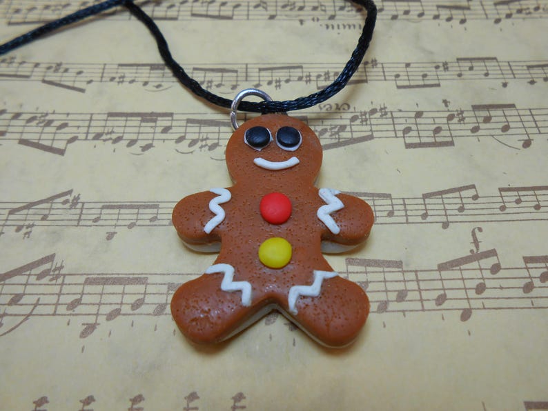 Gingerbread Man Pendant Necklace Miniature Food Jewellery - Etsy UK