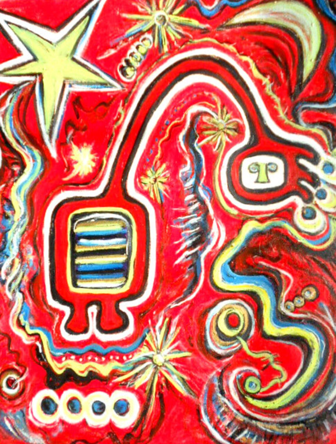 Fine Art-original Oil Painting-happy Red-bright and Colorful-holiday ...