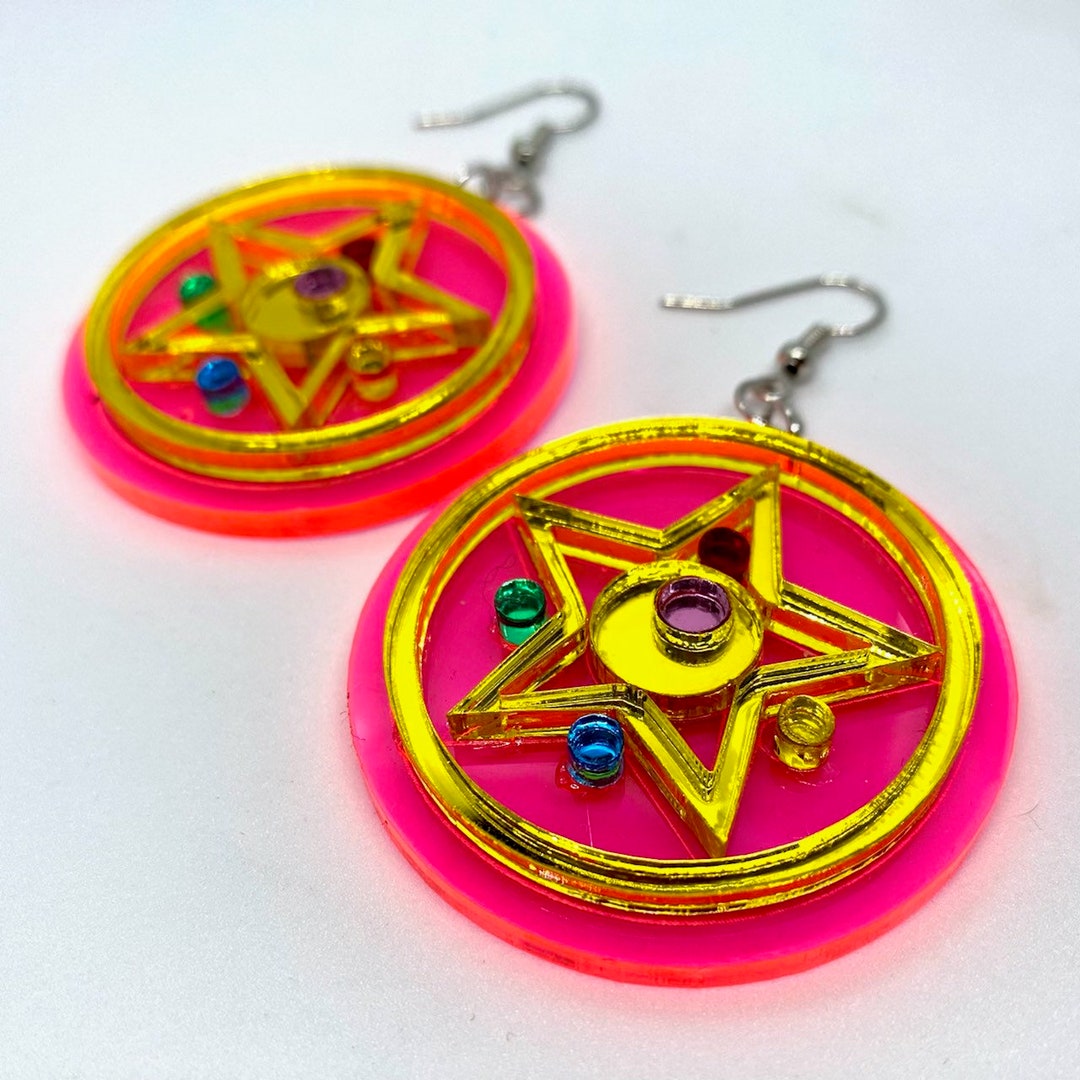 Sailor Moon Compact Earrings - Sailor Moon Earrings Sailor Moon Jewelry ...