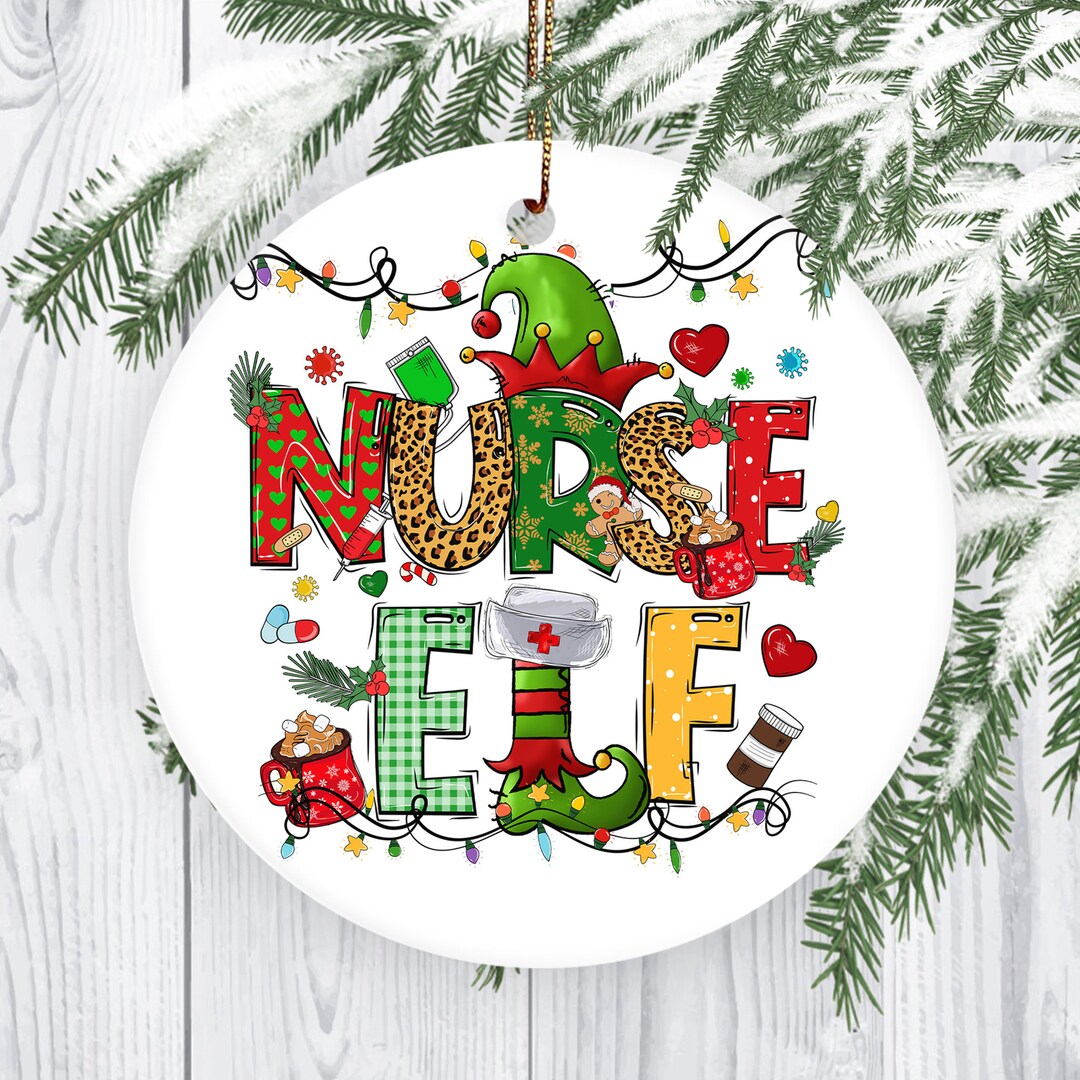 Christmas Nurse Elf Ornament Elf Ornament Nurse Elf - Etsy