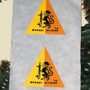 Monkey Division Sticker Set - Etsy